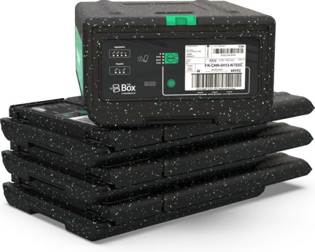 Многоразовая упаковка THE BOX от LivingPackets, поставляется с дисплеем ...